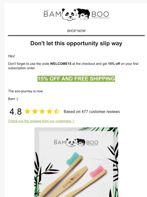 BAM and BOO: 15% off and Free Shipping | Milled