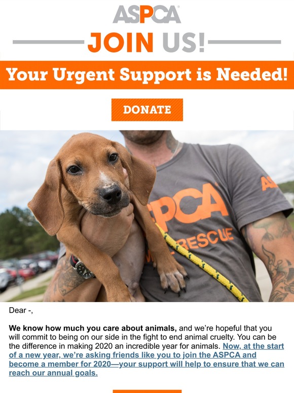 ASPCA: Respond Now to Our Request to Join | Milled