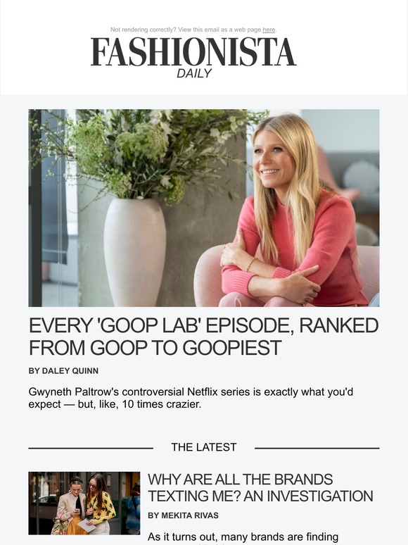 Fashionista: Every 'Goop Lab' Episode, Ranked From Goop to Goopiest ...