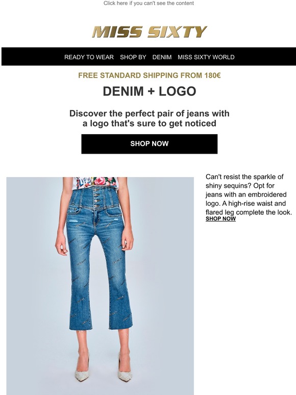 Miss Sixty: LOGO MANIA | Find the perfect pair of Miss Sixty logo jeans ...