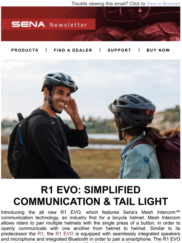 Sena: The R1 EVO Smart Cycling Helmet is here! | Milled