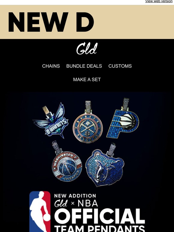 GLD Shop: 🏀 New GLD x NBA Official Team Pendants | Milled