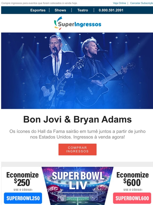 SuperIngressos: Você perdeu esta notícia? À Venda Agora - Bon Jovi & Bryan Adams / Alicia Keys ...