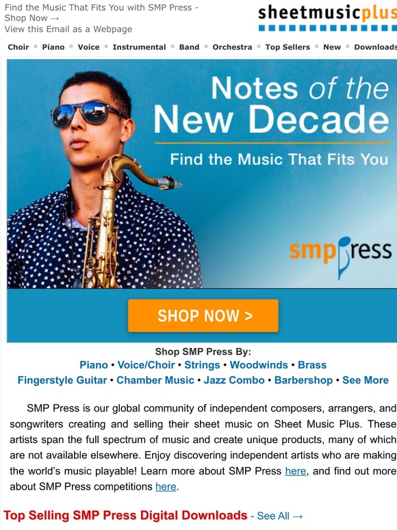 Sheet Music Plus: Notes Of The New Decade: See What's Inside! | Milled