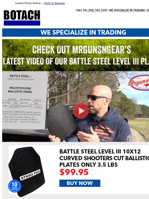 Botach Tactical: Check Out Our Battle Steel Armour Test Video & Shop ...