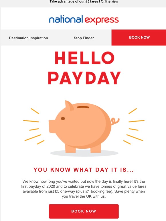 National Express: Payday is finally here! 🎉 | Milled