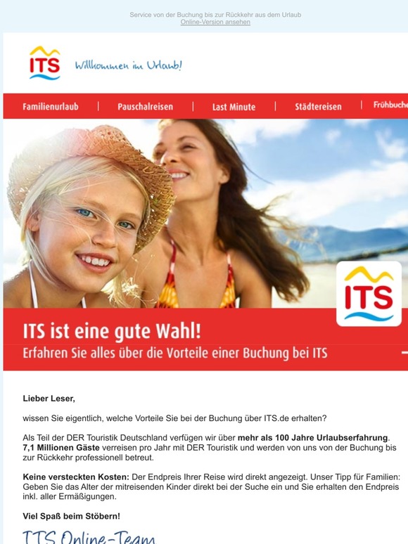 Its Reisen: Lieber Leser, das sind Ihre Vorteile bei ITS! | Milled