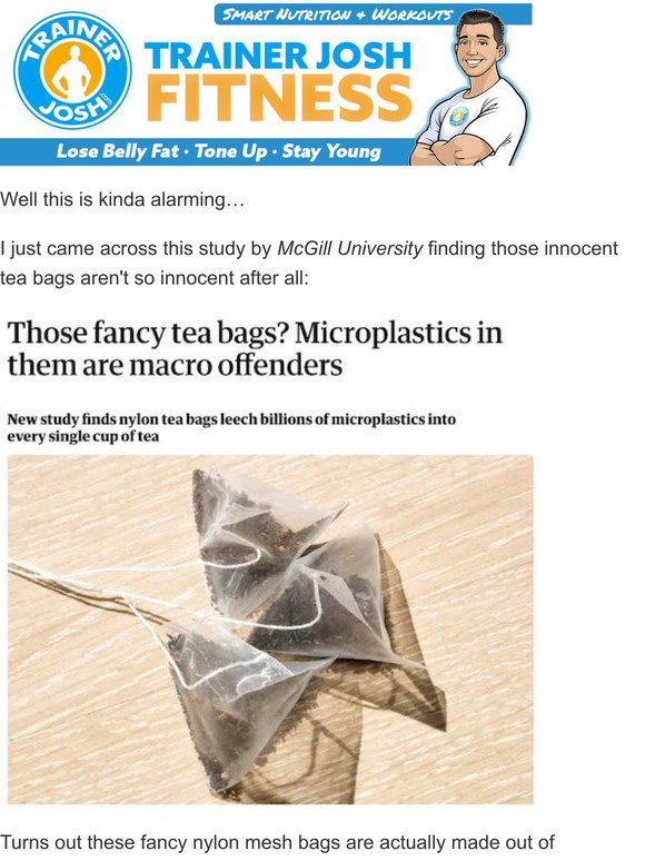 The Flat Belly Formula: Microplastics in your tea | Milled