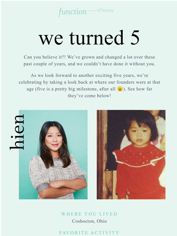 Function of Beauty: Look who’s turning 5 today! 👀 | Milled