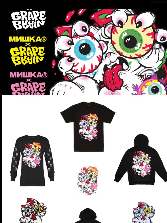 Mishka: Mishka x Grape Brain Collection Now Available! | Milled