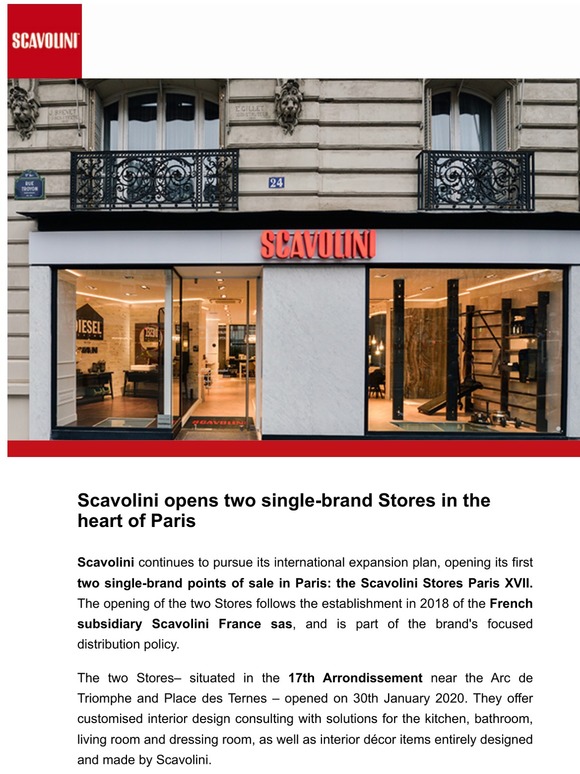 Scavolini: Scavolini opens two single-brand Stores in the heart of ...