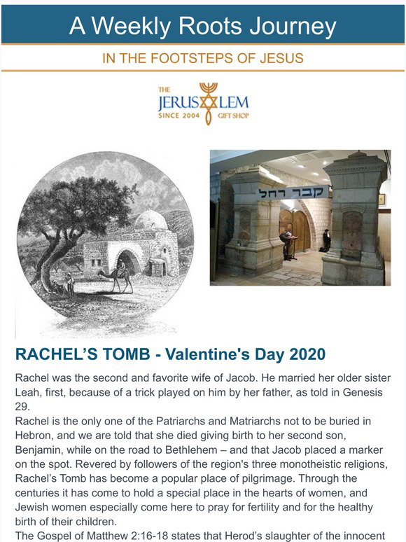 Jerusalem Biblical Market: In The footsteps of Jesus - RACHEL’S TOMB ...