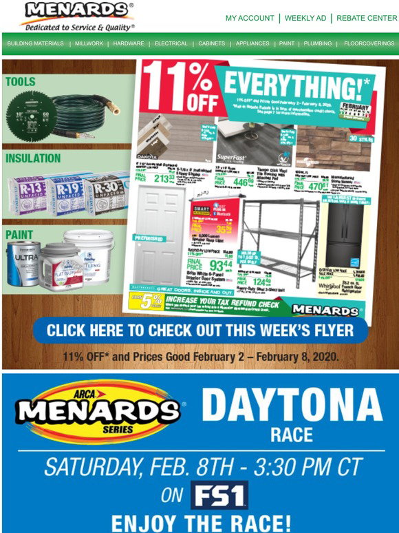 Menards: Your 11% Off* Savings Are Here! | Milled