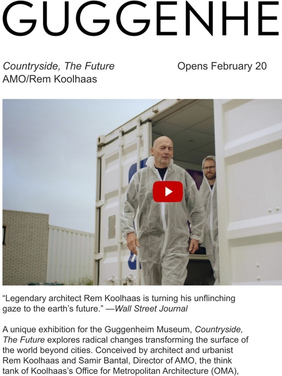 Guggenheim Museum: Countryside, The Future opens February 20 | Milled