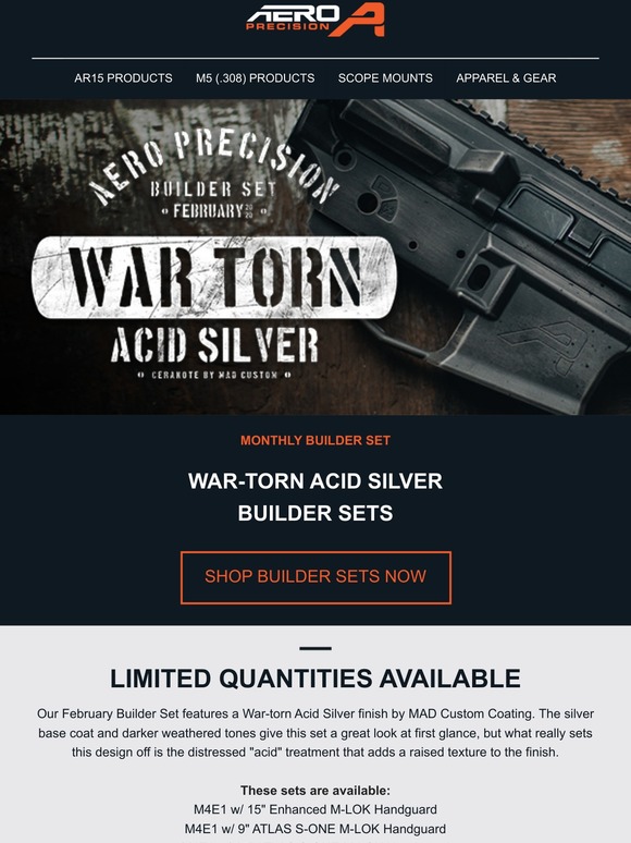 Aero Precision: February Builder Sets Now Available! | Milled
