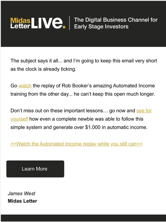 Midas Letter: How to Make $1,150 or Even More Every Monday Morning | Milled