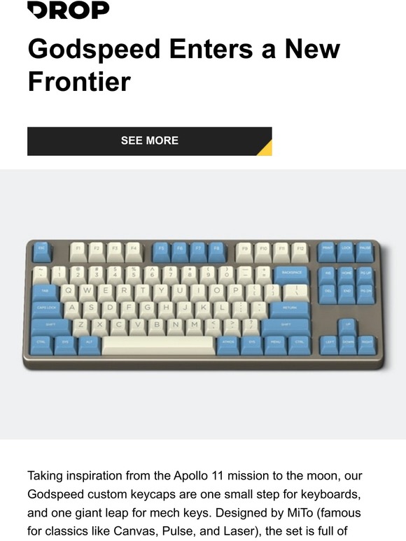 Drop: Drop + MiTo Godspeed Custom Keycaps: NASA-Inspired in 2 Beloved ...