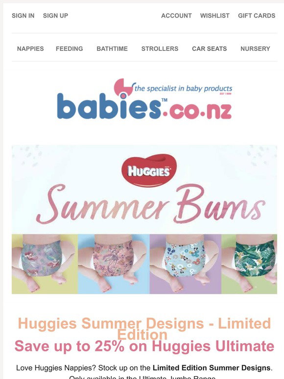 Babies NZ: Huggies Limited Edition - Summer Designs for the little one ...