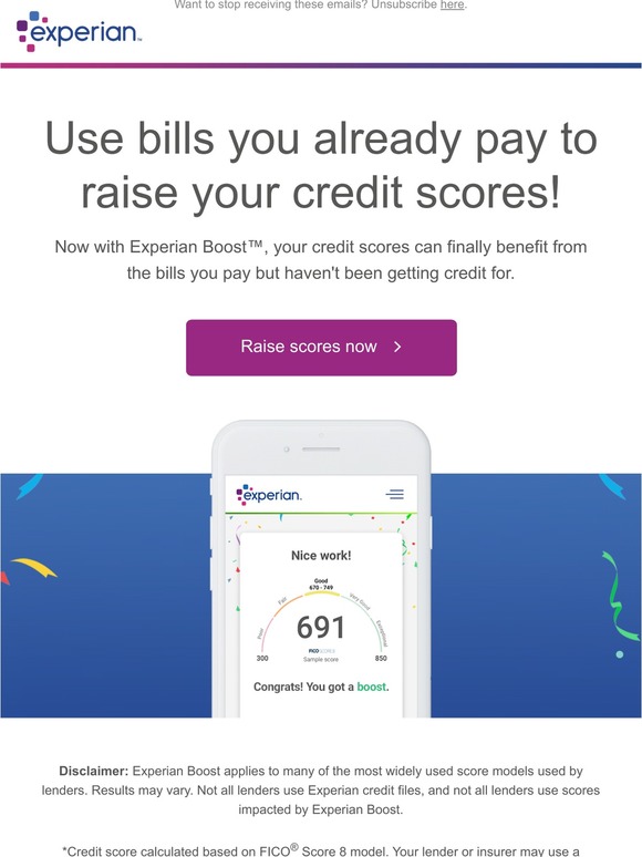 Experian: Give your credit a bump! Complete your free Experian Boost ...