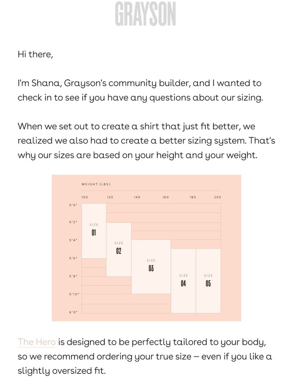 Grayson: Why we remade the size chart | Milled