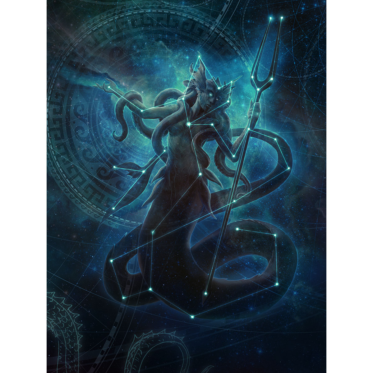 Original Magic Art: Theros Beyond Death Gods & Demigods Playmat by ...
