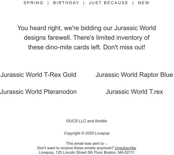 Lovepop: Wave goodbye to these iconic dinosaurs | Milled