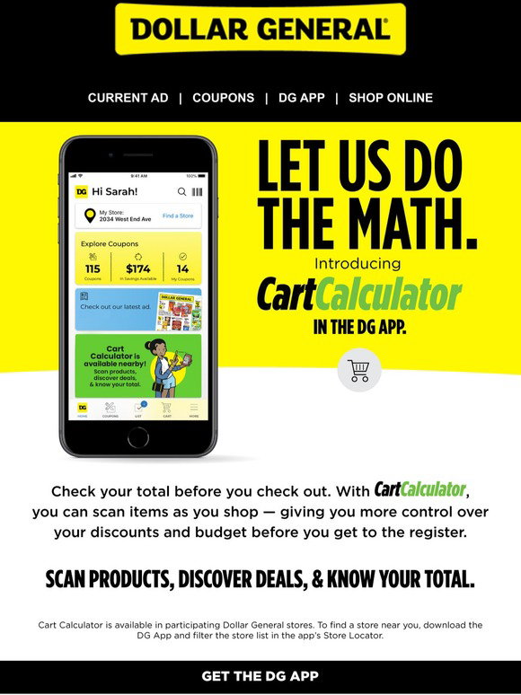 Dollar General: Know your total before checkout with Cart Calculator ...