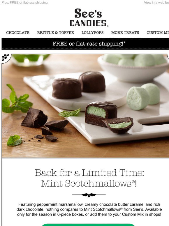 See's Candies: The wait is over—Mint Scotchmallows are back! | Milled