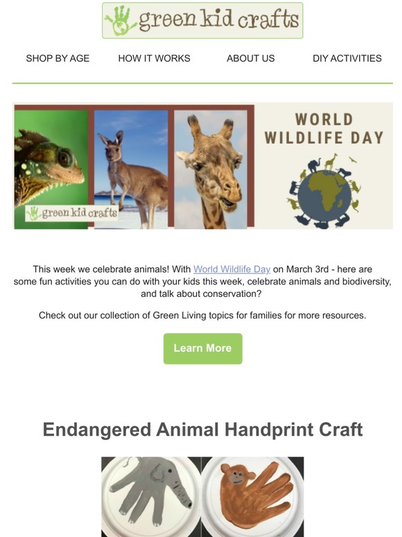 Green Kid Crafts: World Wildlife Day | Endangered Animal Crafts ...
