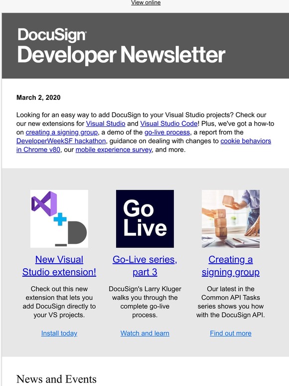 DocuSign: Just-released extensions for Visual Studio and VS Code ...
