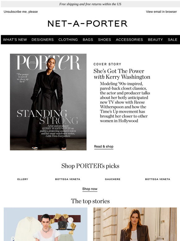 Net-A-Porter: Kerry Washington models the ultimate ’90s-style closet ...