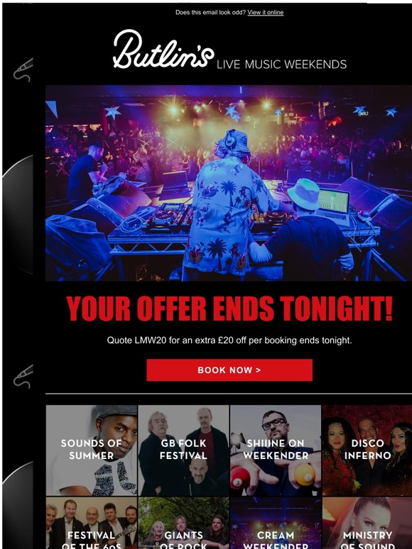 Butlin's: 🚨 Your offer ends TONIGHT! | Milled