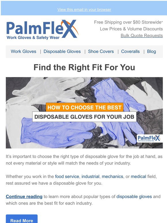 PalmFlex: How to Choose the Right Disposable Gloves | Milled