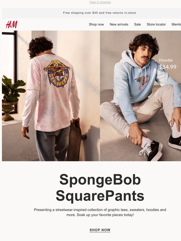 H&M: New SpongeBob SquarePants merch drop! | Milled