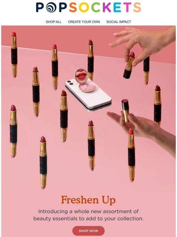 PopSockets: PopGrip Mirror and PopGrip Lips in *new* designs! 😘 | Milled