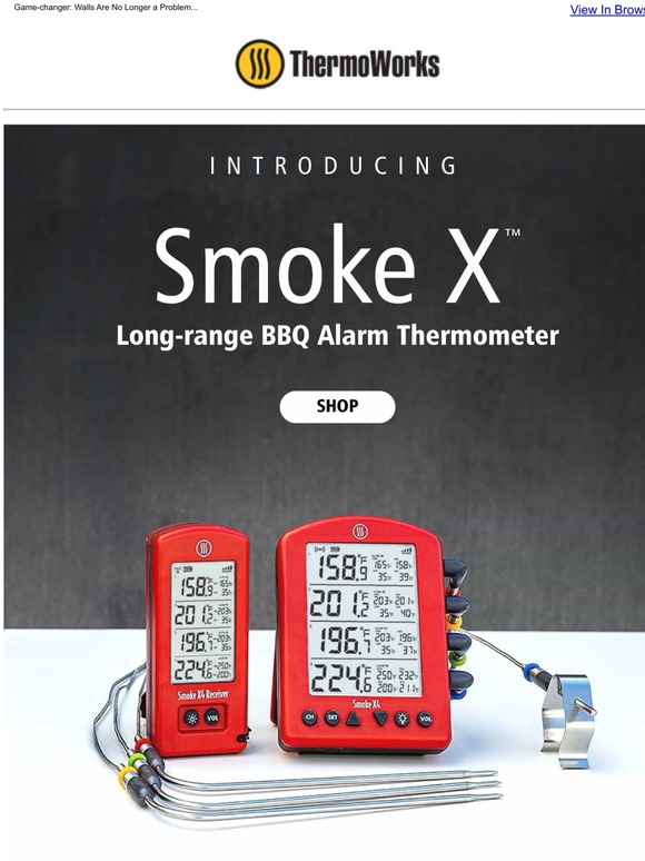 ThermoWorks: Introducing Smoke X—1.24-mile Long-range BBQ Thermometer ...