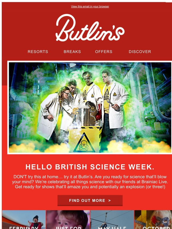 Butlins: 💣 Hello Science Week! | Milled