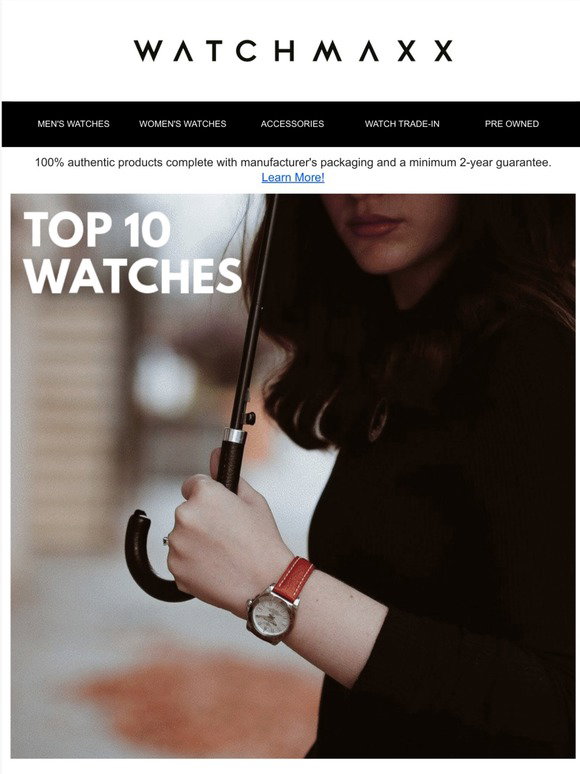 Watchmaxx: Shop this week's Top 10 Watches! Plus shop our sunglasses ...