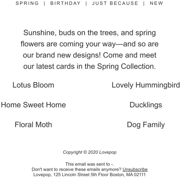 Lovepop Cards: Just In: New for Spring | Milled