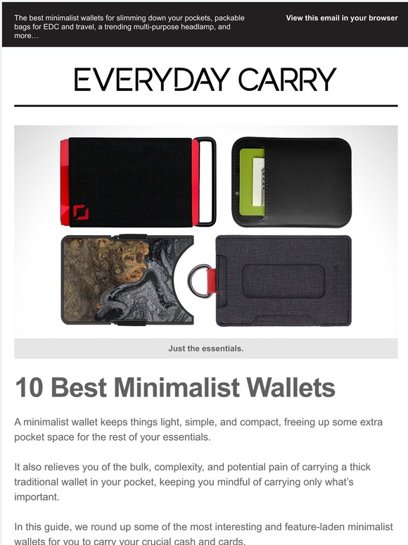 Everyday Carry: 💳 The Best Minimalist Wallets for a Super-Slim EDC 💵 ...