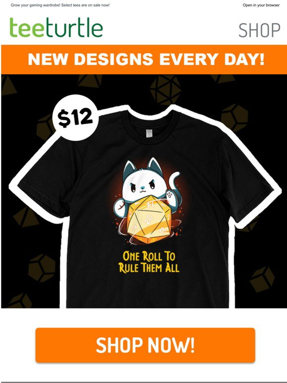 TeeTurtle: 🎲Brand new tabletop gaming shirt! 🎲 | Milled