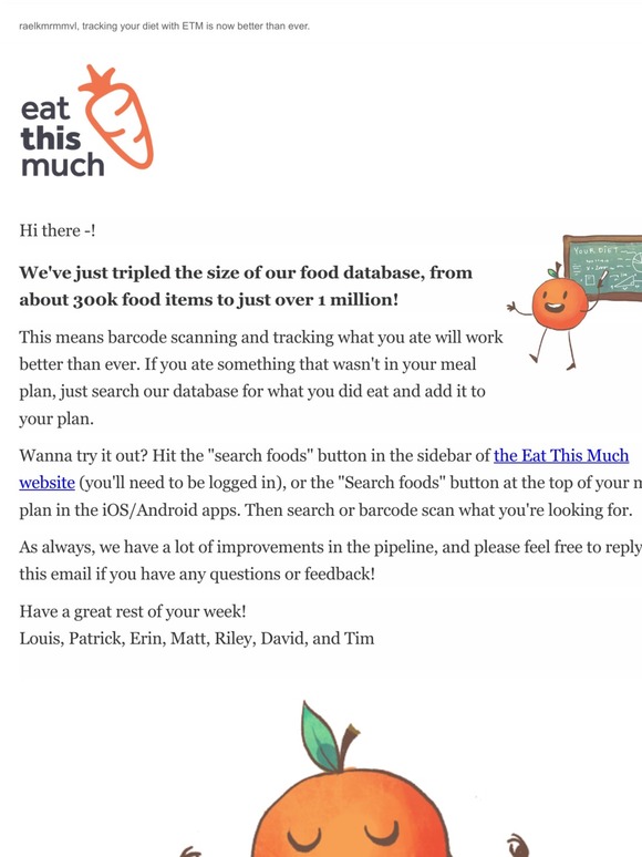 Eat This Much: A larger food database for better barcode scanning and ...