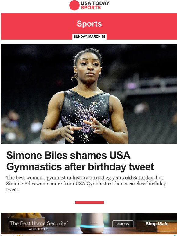 USA TODAY: Simone Biles shames USA Gymnastics after birthday tweet | Milled