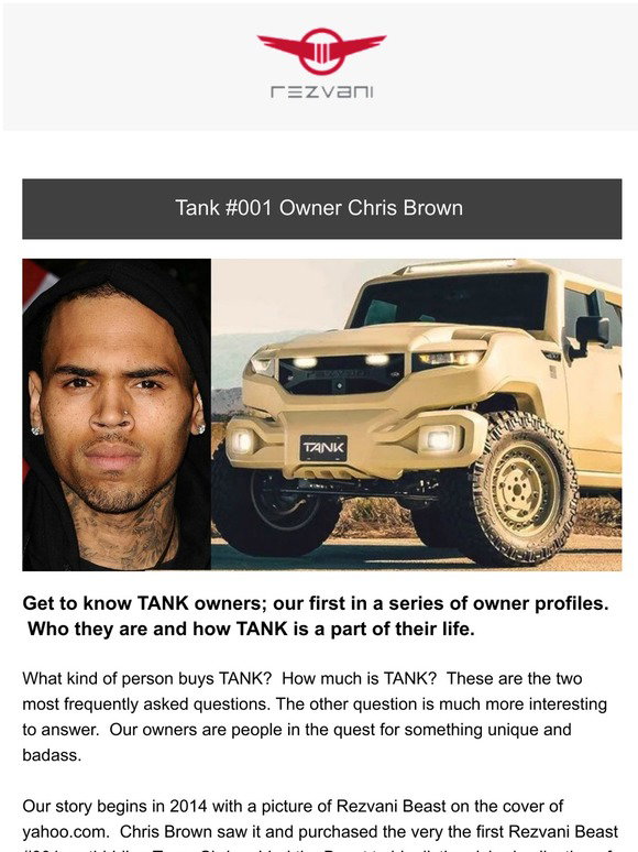 Rezvani Motors: Tank Owner Profile: Chris Brown | Milled