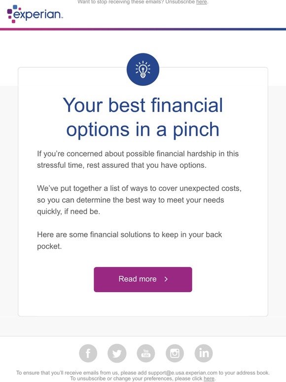 Experian: The best financial options in a pinch! | Milled