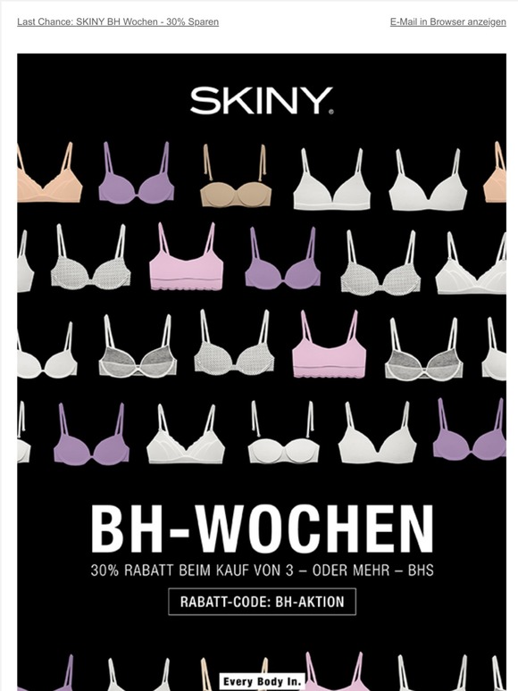 Skiny: Aktion endet bald: 30% Rabatt BH-Wochen | Milled