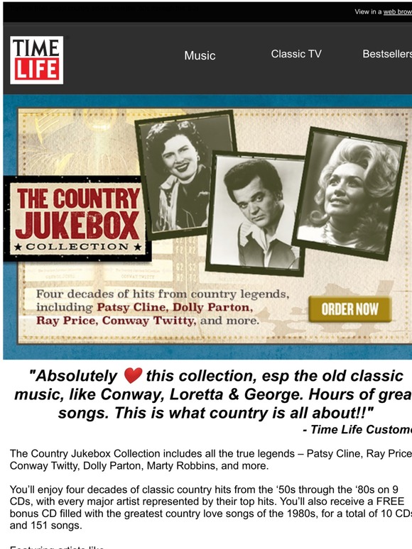 TimeLife: The Country Jukebox Collection continues to be a hit in 2020 ...