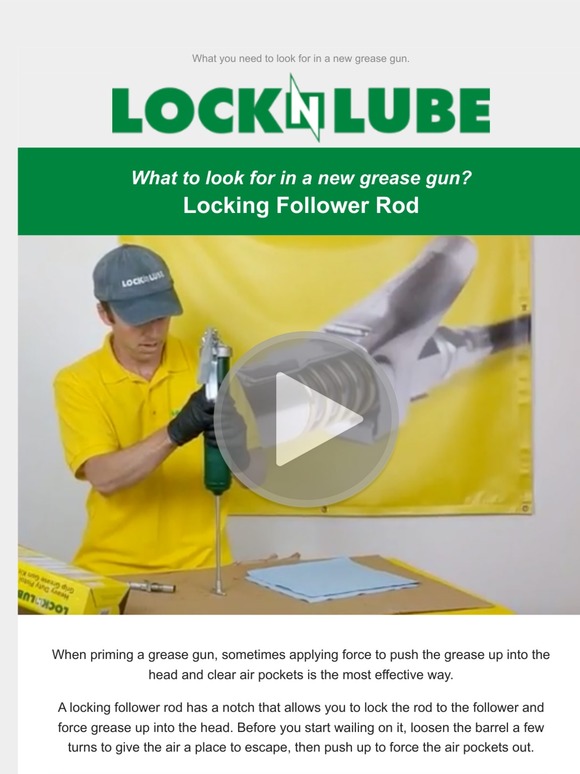 LockNLube: How to Prime a Grease Gun - The Locking Follower Rod | Milled