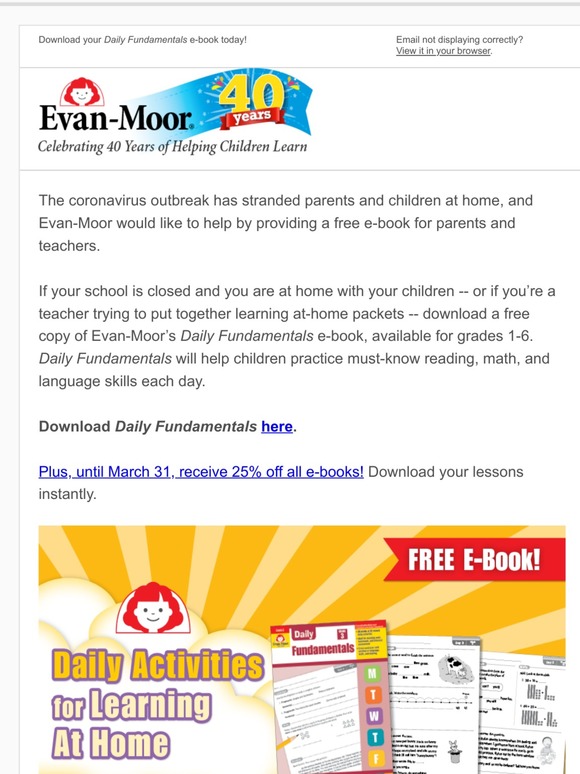 Evan-Moor Educational Publishers: Free math, language, and reading ...
