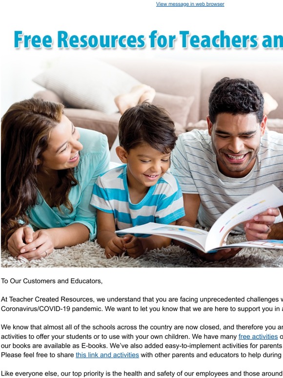 Teacher Created Resources: Free Resources for Teachers and Parents | Milled